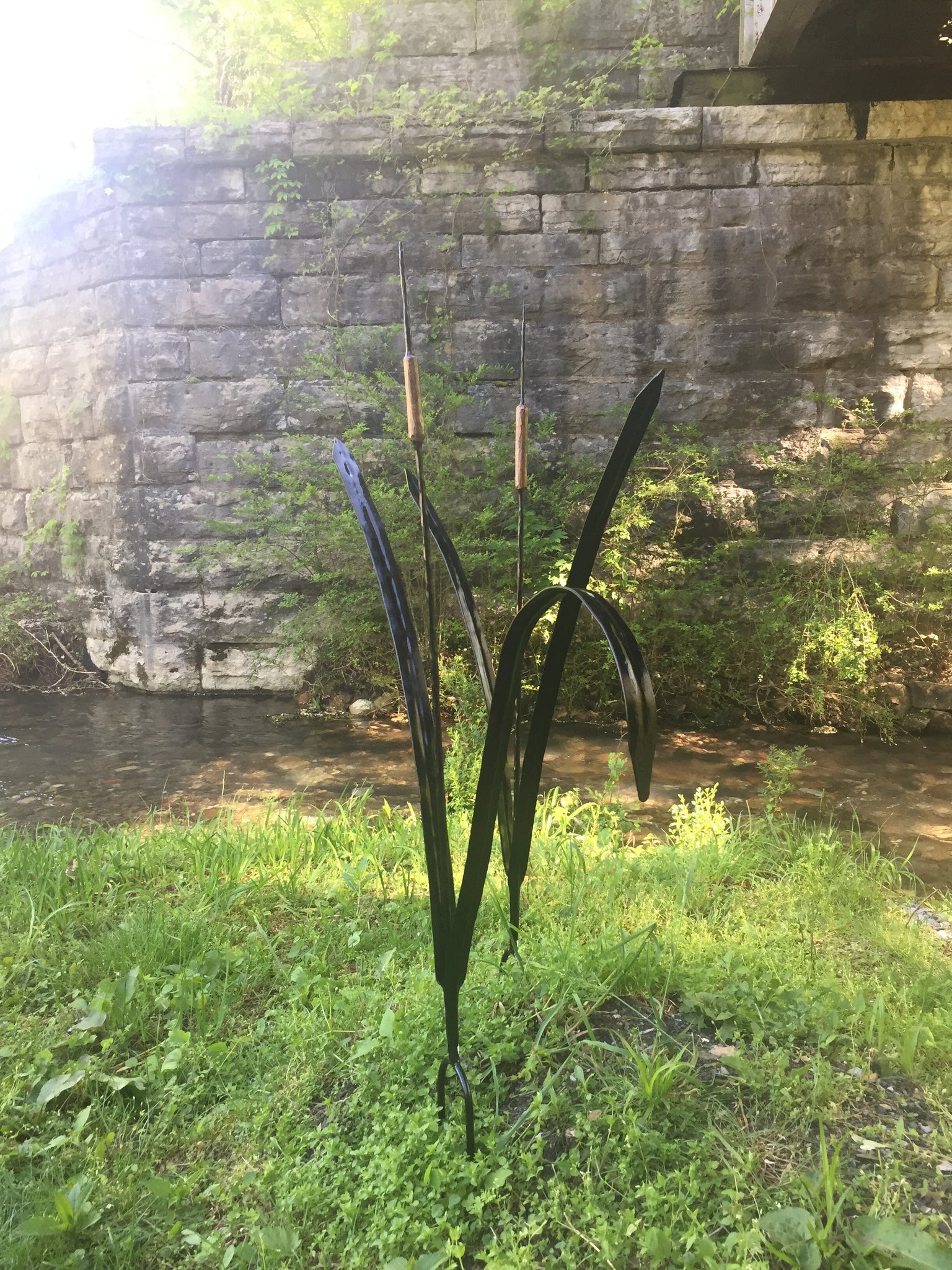 Cattails - Metal Garden Art Sculpture, Outdoor Decor, Blacksmith Iron ...