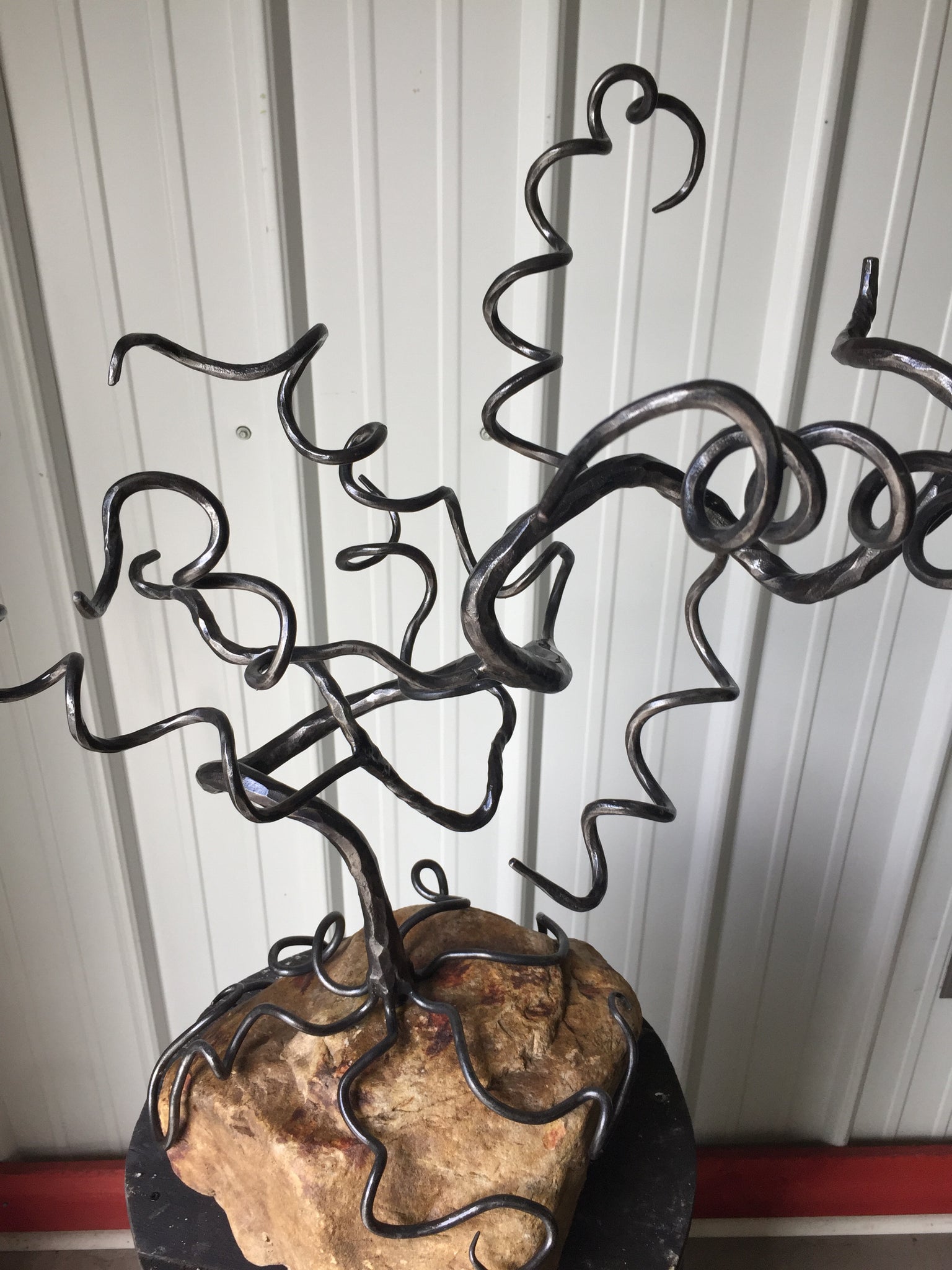 Blacksmith Metal Tree, Bonsai Tree, Metal Art, Outdoor Metal Sculpture ...