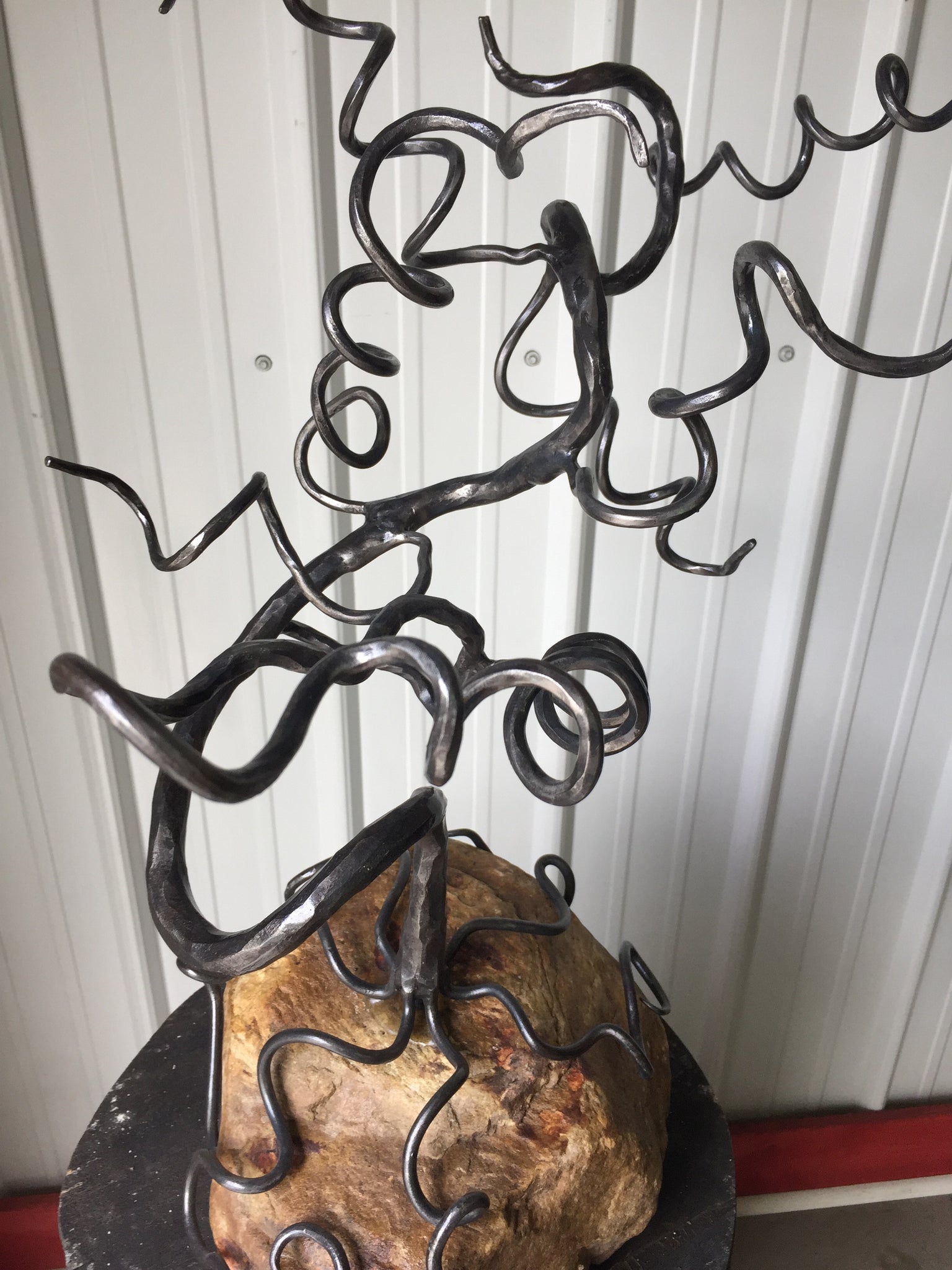Blacksmith Metal Tree, Bonsai Tree, Metal Art, Outdoor Metal Sculpture ...